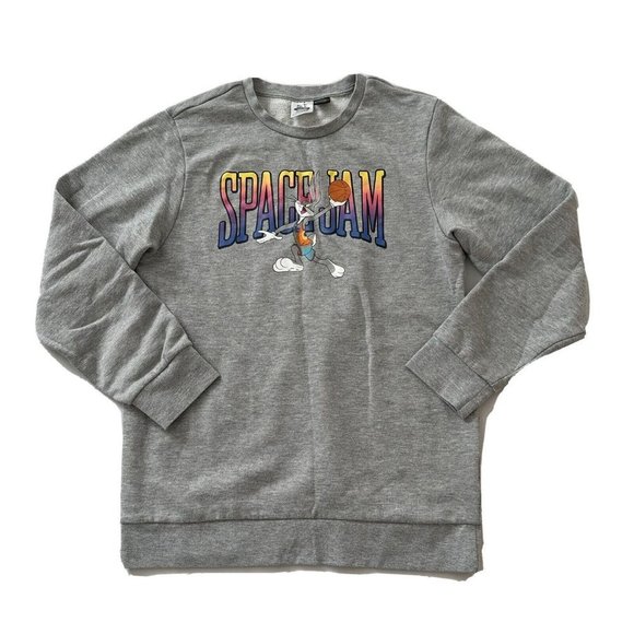 Space Jam | Shirts & Tops | Space Jam Sweater Kids Xl Gray Long Sleeved ...